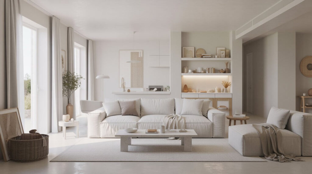 Minimalistic Living Room White Interiors: Clean, Calm, and Crazy Chic ...