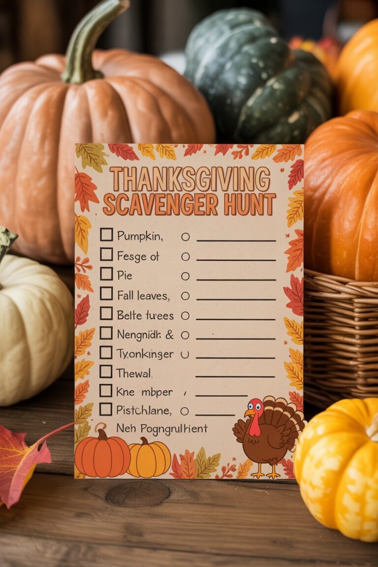 Thanksgiving Scavenger Hunt Game for Kids - Home Soothed